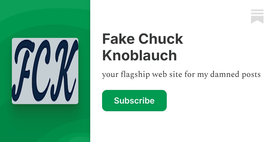 Fake Chuck Knoblauch | Craig Heed | Substack