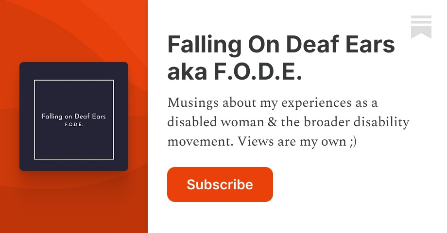 Falling On Deaf Ears aka F.O.D.E. | Tilda Carnegie | Substack