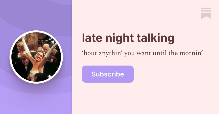 late night talking | chiara’s house | Substack