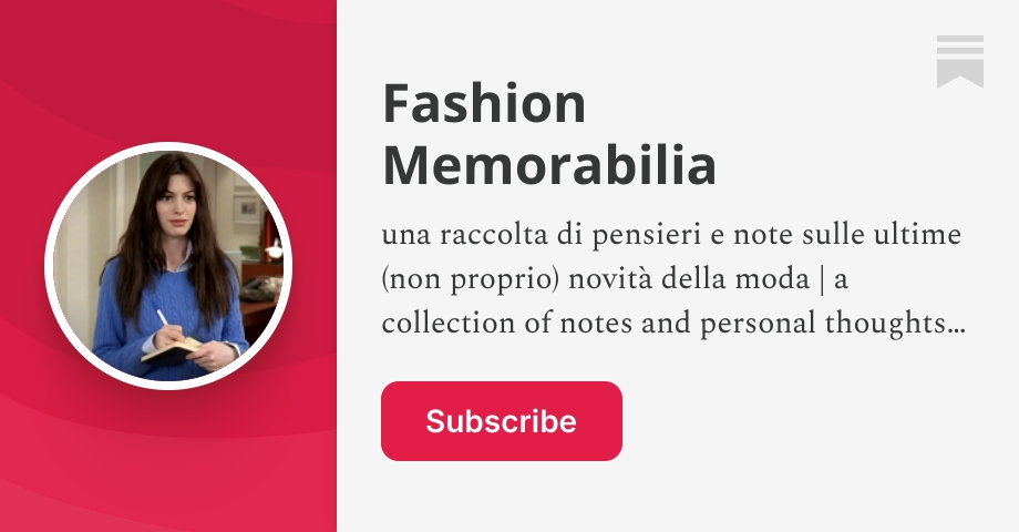 Fashion Memorabilia | Marta Allella | Substack