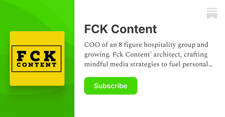 FCK Content | This is Jay | Substack