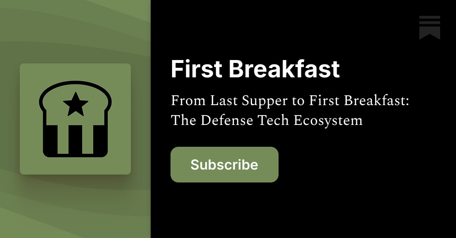 First Breakfast | Shyam Sankar | Substack