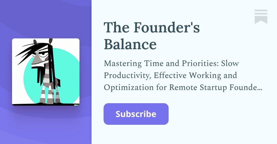 The Founder's Balance | Bharath Kodancha | Substack