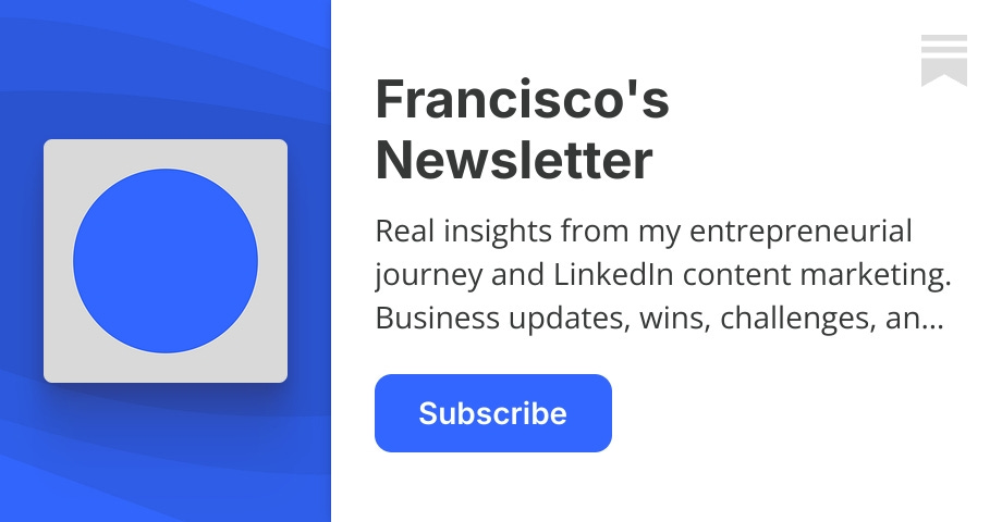 Francisco's Newsletter | Francisco Raio | Substack