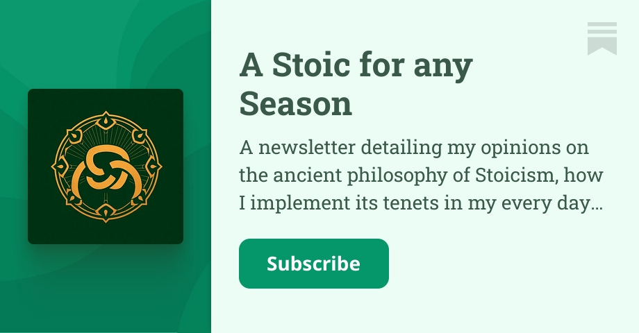 A Stoic for any Season | Frank Ó'hÁinle | Substack