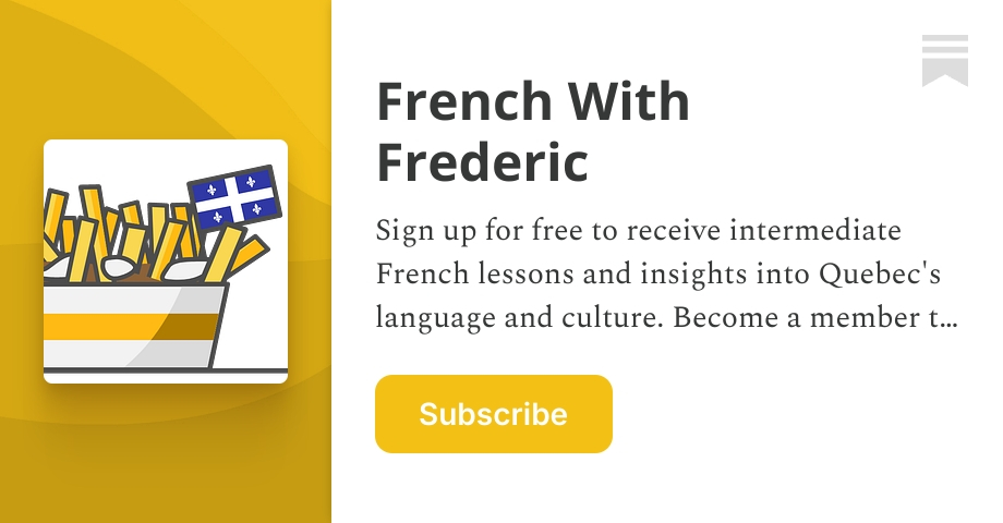 Quebec French - French With Frederic