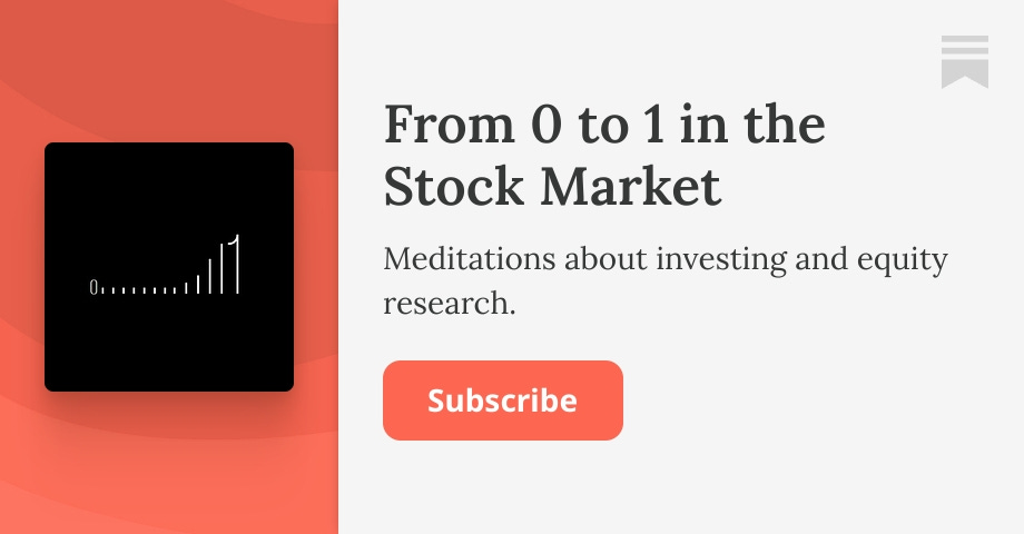 From 0 to 1 in the Stock Market | Giuliano | Substack