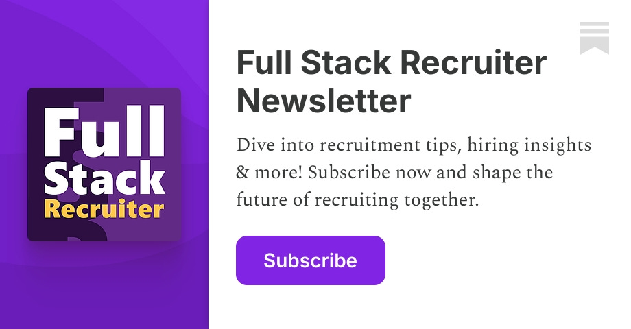 Full Stack Recruiter Newsletter | Jan Tegze | Substack