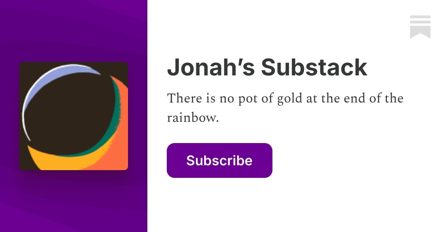 Coming soon - Jonah’s Substack