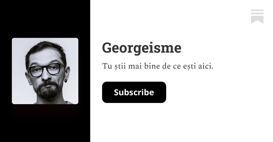 Georgeisme | George Bonea | Substack