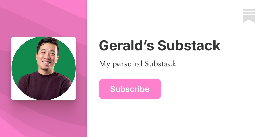 Gerald’s Substack | Substack
