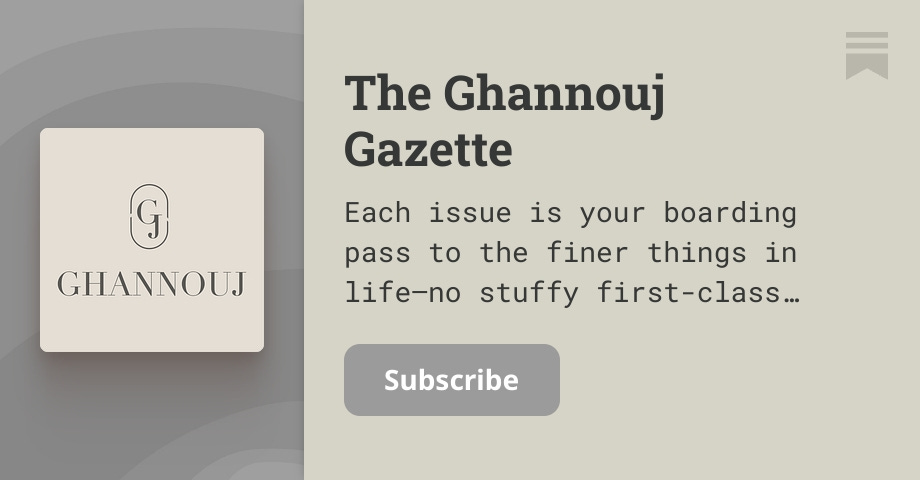 The Ghannouj Gazette | Ghena El Hariri | Substack