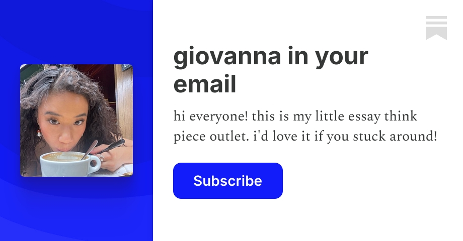 giovanna in your email | Substack