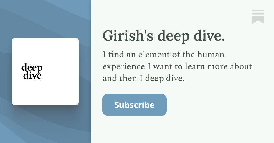 Girish's deep dive. | Girish Raj | Substack