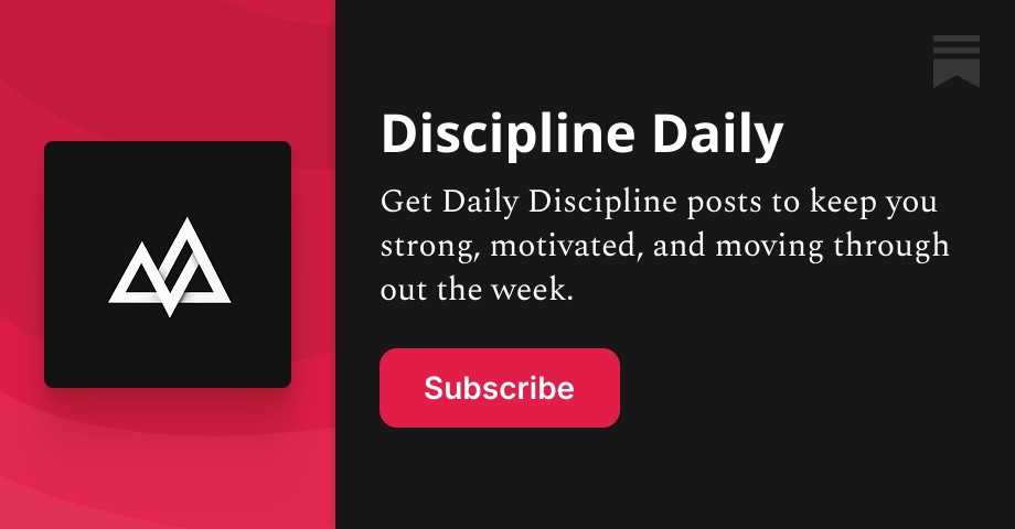 Discipline Daily | Jubair | Substack