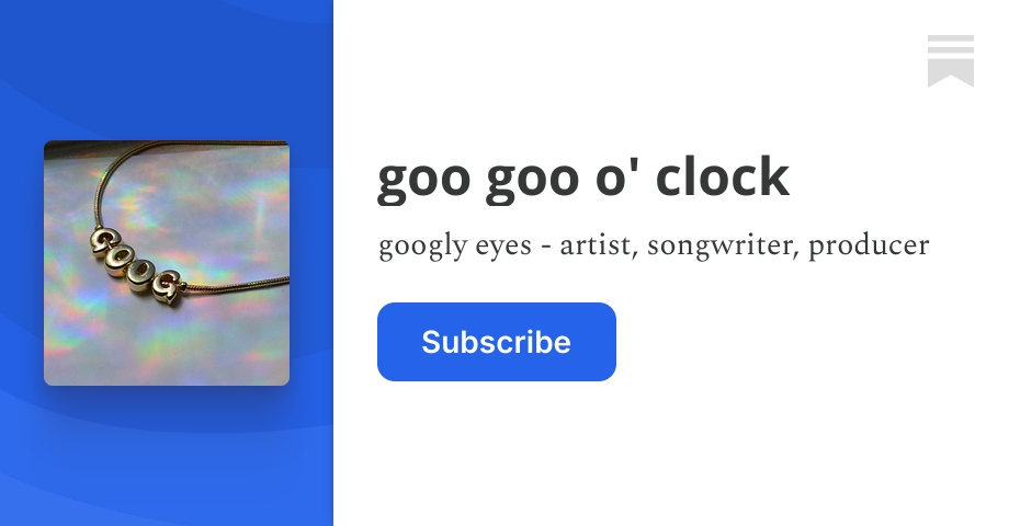 in the waiting - by googly eyes - goo goo o' clock