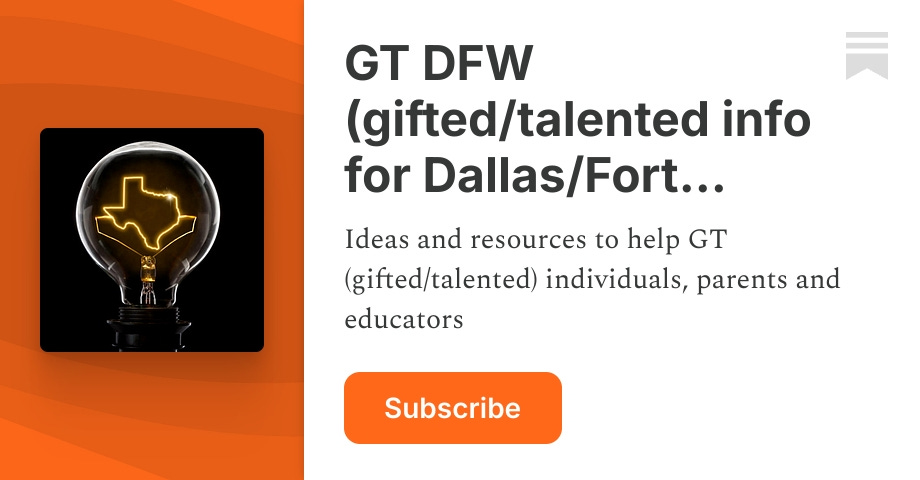 GT DFW (gifted/talented info for Dallas/Fort Worth & beyond) | Charissa ...