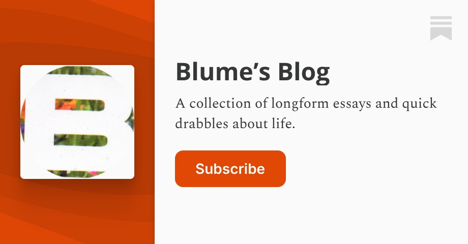 Blume’s Blog | Hannah Blume | Substack