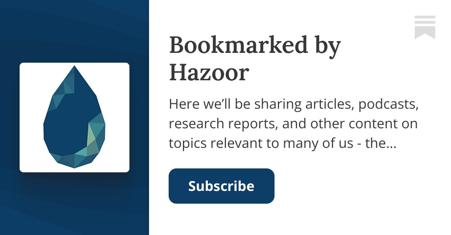 Bookmarked by Hazoor | The Hazoor Team | Substack
