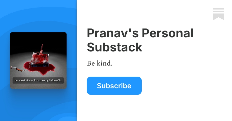 Pranav's Personal Substack | PNV | Substack