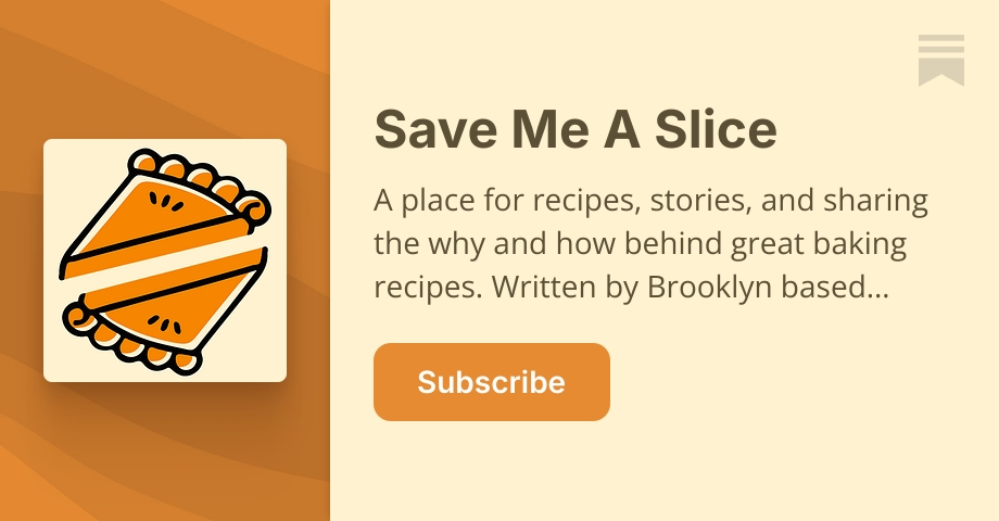 Save Me A Slice | Jordan Smith | Substack