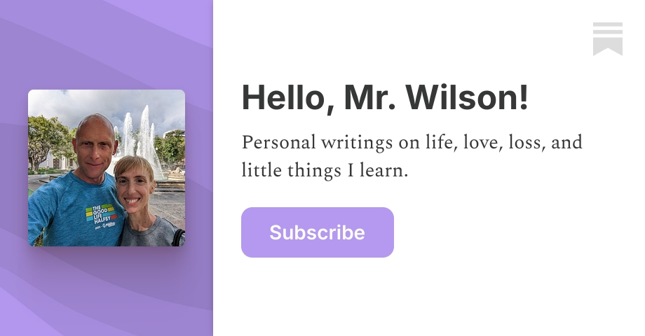 Hello, Mr. Wilson! | Brent C. Wilson | Substack