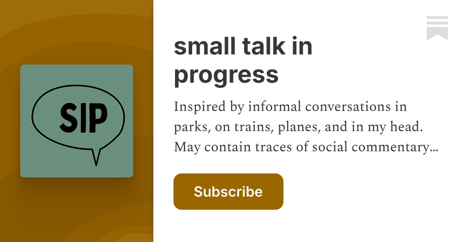 small talk in progress | henri james | Substack