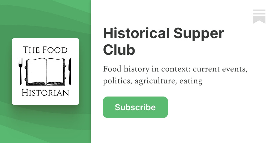 Historical Supper Club | Sarah Wassberg Johnson | Substack