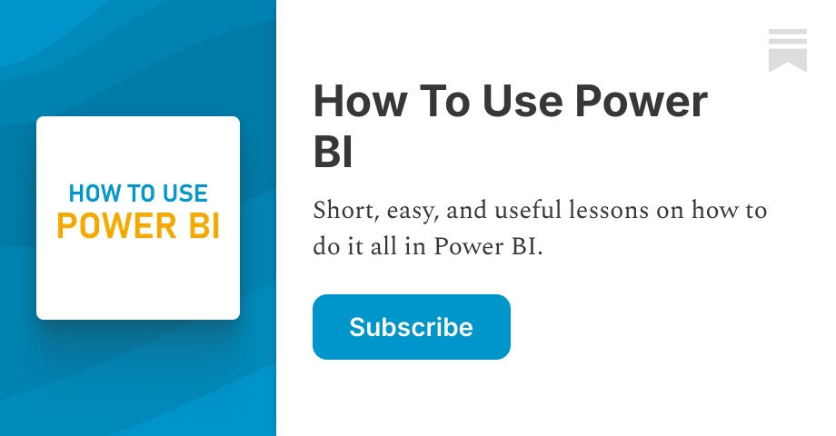 HOW TO USE POWER BI | Joe Travers | Substack