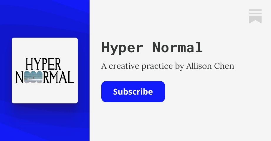 Hyper Normal | Allison | Substack