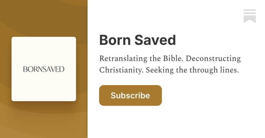 Born Saved | Substack