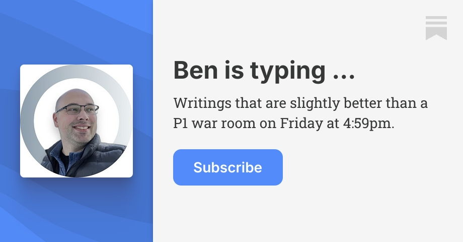 Ben is typing ... | Benjamin McDaniel | Substack