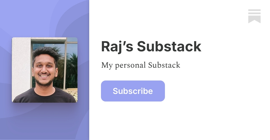 Raj’s Substack | Raj Patil | Substack