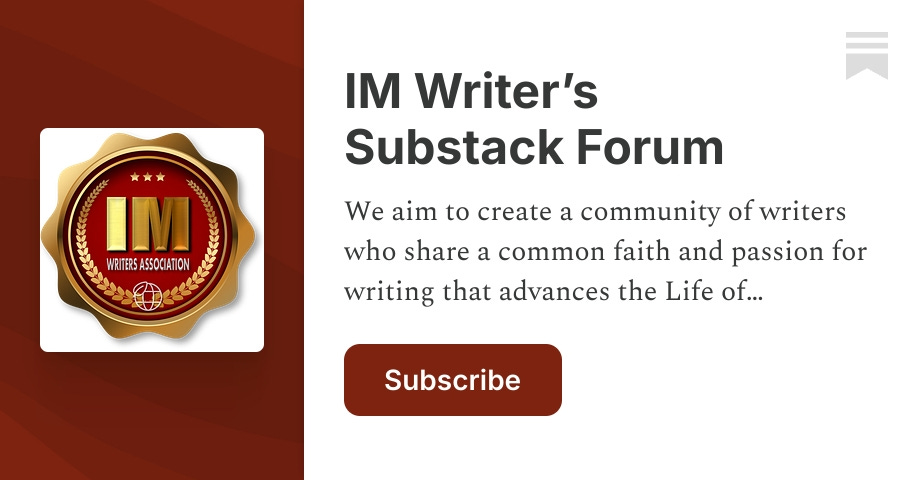 IM Writer’s Substack Forum | IM Writers Association & Forum | Substack