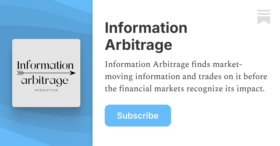 Information Arbitrage | Ara Barikyan | Substack