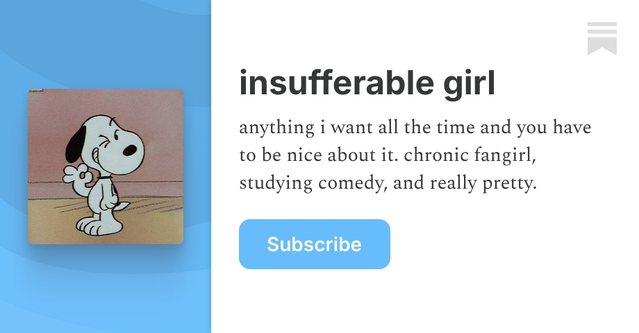insufferable girl | char | Substack
