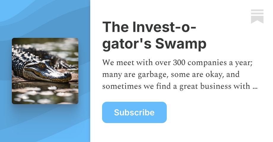 The Invest-o-gator's Swamp | Substack
