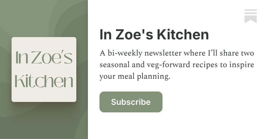 In Zoe's Kitchen | Substack