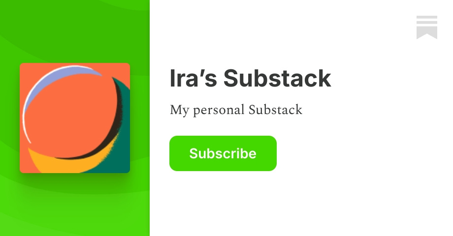 Welcome! - by Ira Zibbu - Ira’s Substack