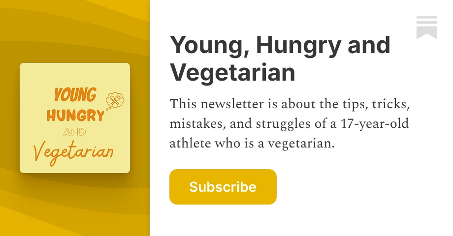Young, Hungry and Vegetarian | Isaac McDonald | Substack