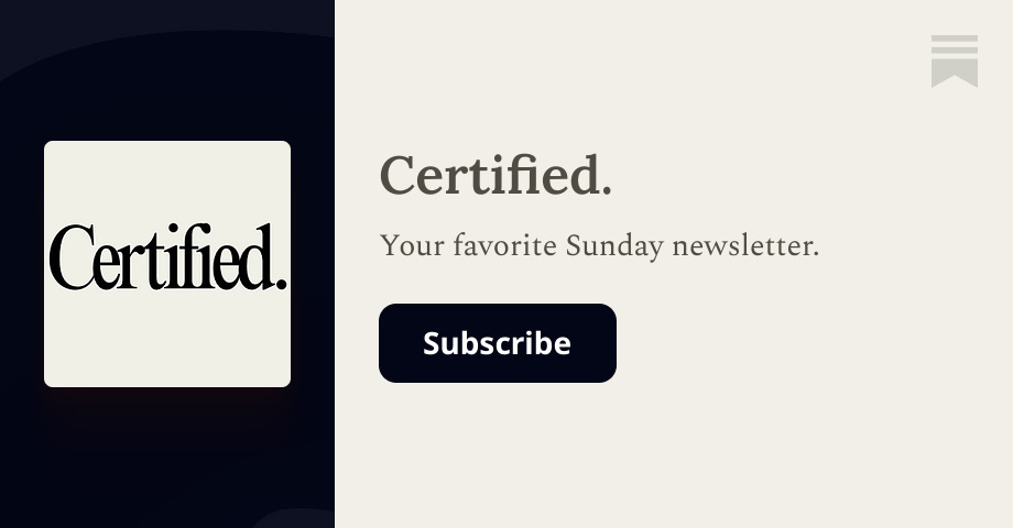 Certified. | AMANDA | Substack