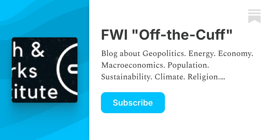 FWI "Off-the-Cuff" | Faith and Works Institute | Substack