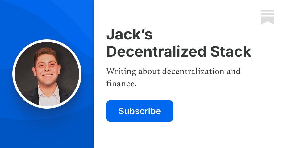 Jack’s Decentralized Stack | Jack Lipstone | Substack