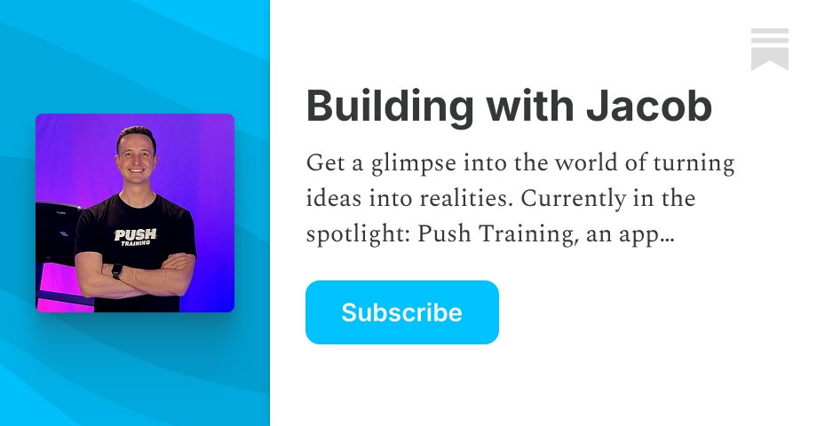 Building with Jacob | Jacob Rice | Substack
