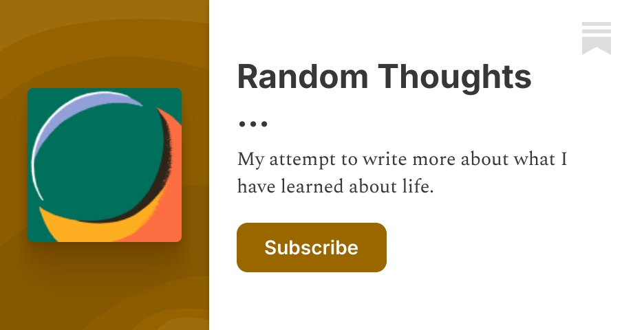 Random Thoughts … | Jake Shafer | Substack