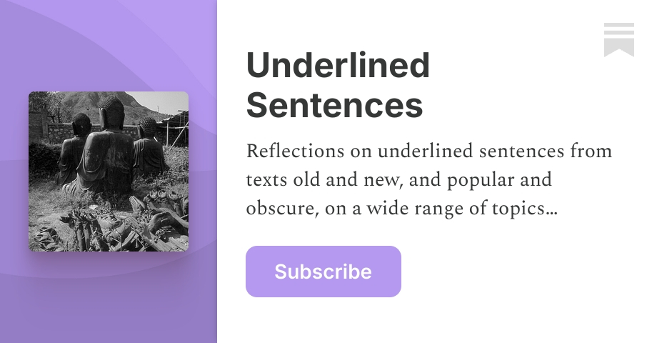 Underlined Sentences | James Kullander | Substack