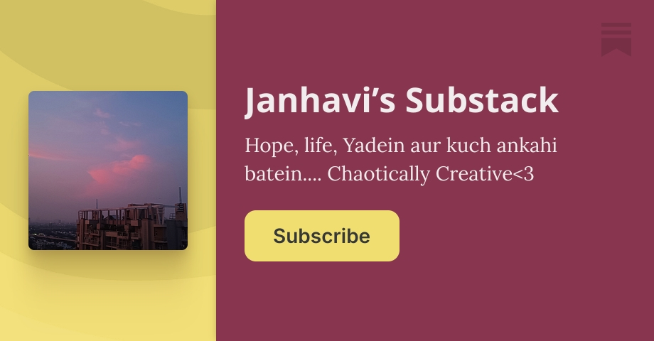 About - Janhavi’s Substack