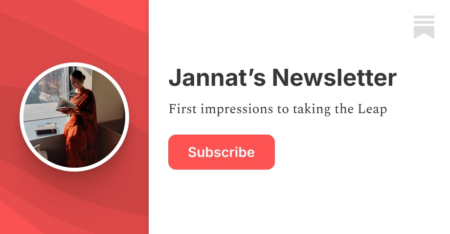 Jannat’s Newsletter | Jannat Sethi | Substack