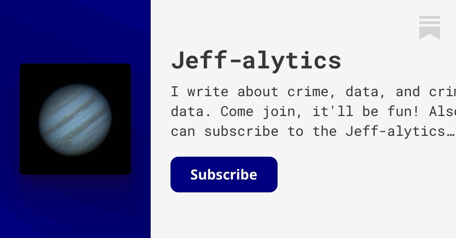 Jeff-alytics | Jeff Asher | Substack