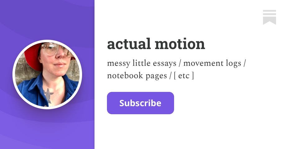 actual motion | JJ Rowan | Substack